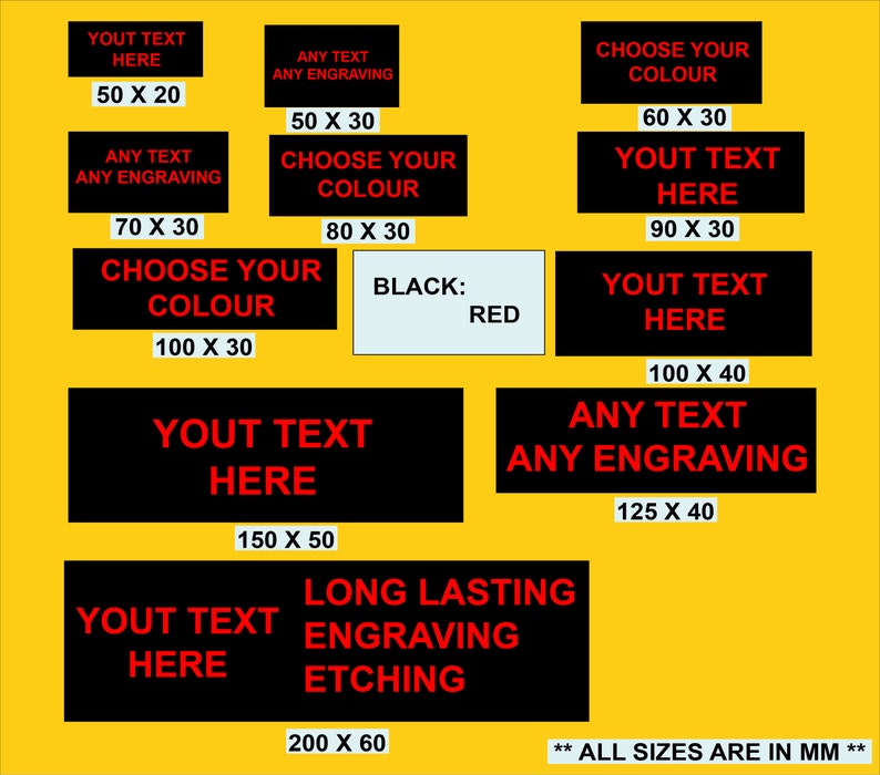 Engraved Labels Custom Etched Industrial Sign Plaques Any Shape, Size ...