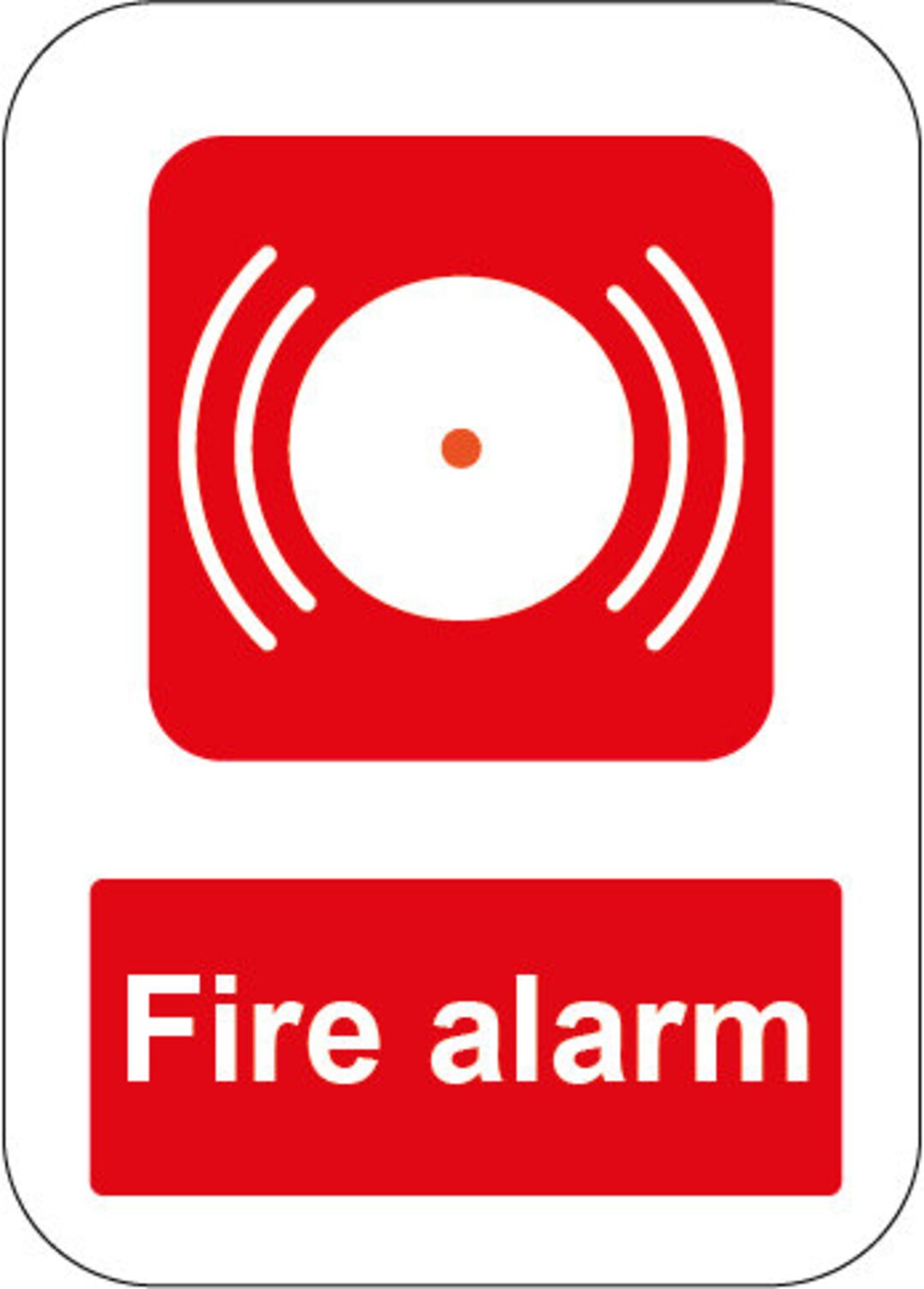 Fire Alarm Fire Equipment Signage Acrylic or Vinyl Sign Sticker Notice ...