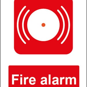 Fire Alarm Fire Equipment Signage Acrylic or Vinyl Sign Sticker Notice ...