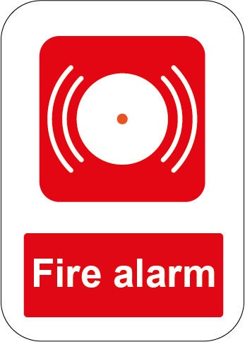 Fire Alarm Fire Equipment Signage Acrylic or Vinyl Sign Sticker Notice ...
