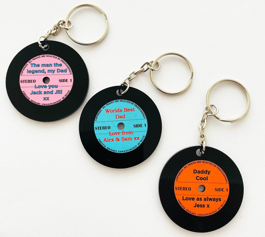 Personalised Acrylic Record Vinyl Keyring - Etsy