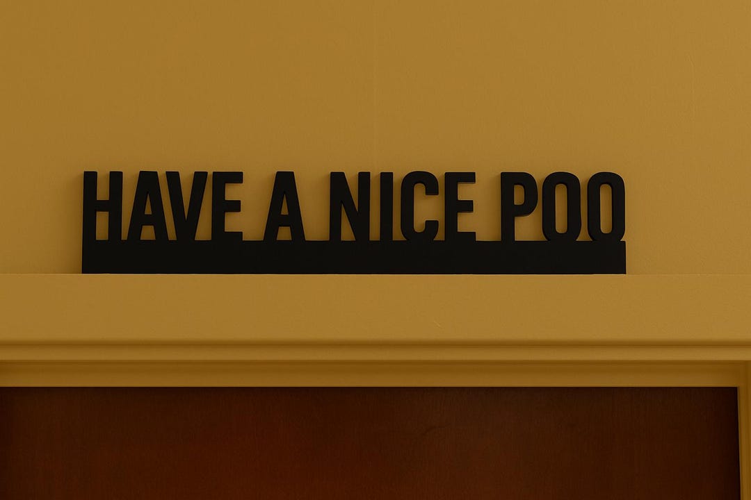 Have A Nice Poo Door Frame Sign Decor Funny Humerous Home Bathroom ...