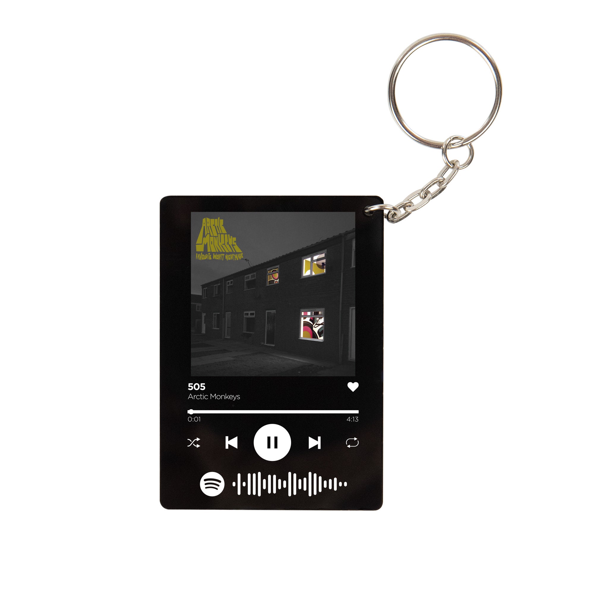 Personalised Music Keyrings Scannable Song Name Album Playlist Birthday ...