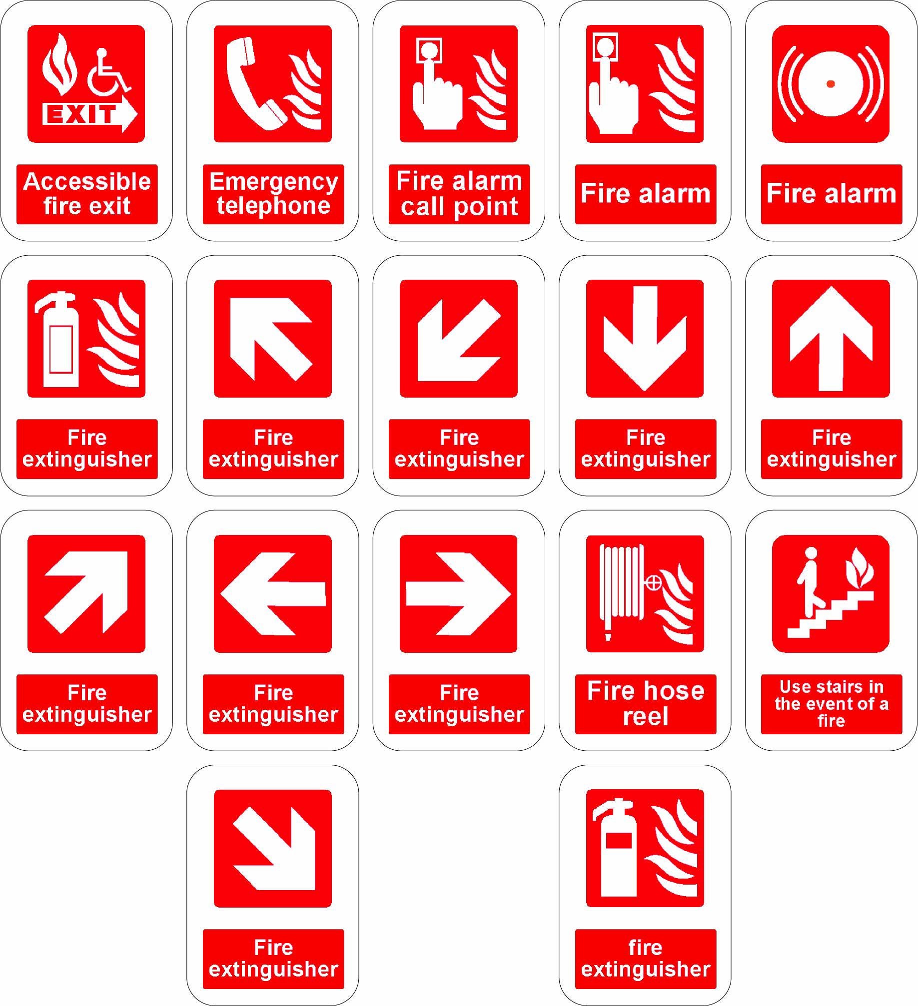 Fire Alarm Fire Equipment Signage Acrylic or Vinyl Sign Sticker Notice ...