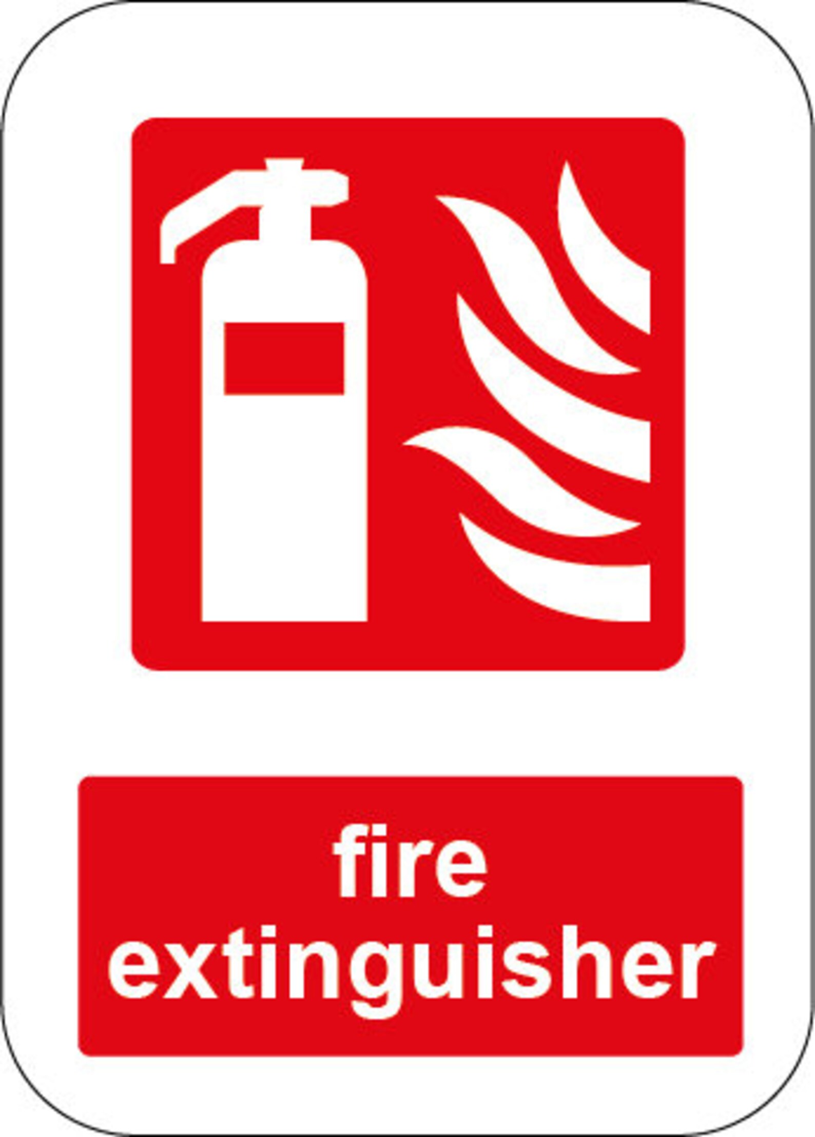 Fire Extinguisher Red Fire Equipment Signage Acrylic or Vinyl Sign ...