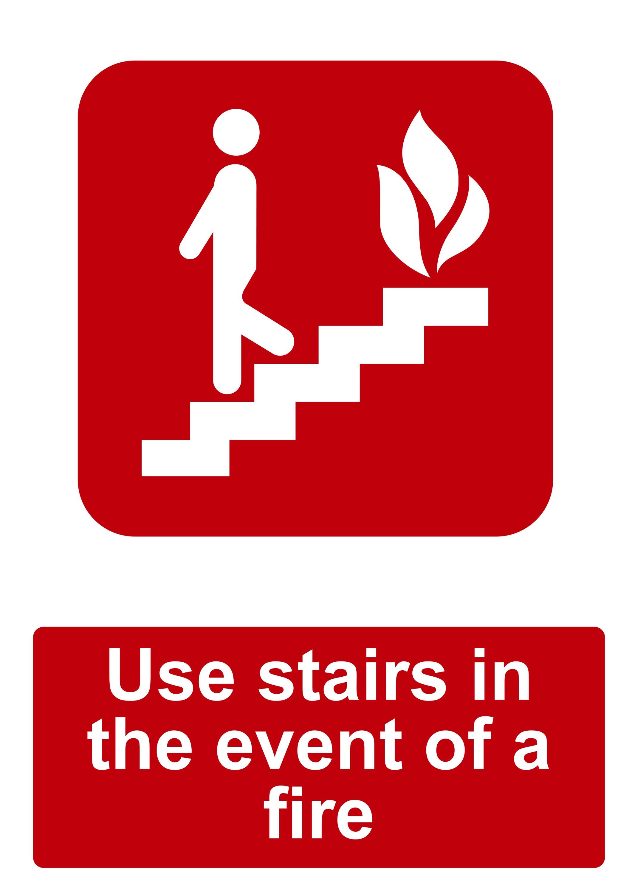 Fire Exit Stairwell Sign: Red Acrylic or Vinyl Safety Decal - Etsy