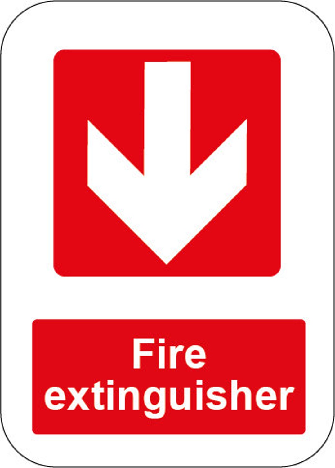 Fire Extinguisher Down Red Fire Equipment Signage Acrylic or Vinyl Sign ...