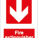 Fire Extinguisher Down Sign: Red Acrylic or Vinyl Safety Decal - Etsy