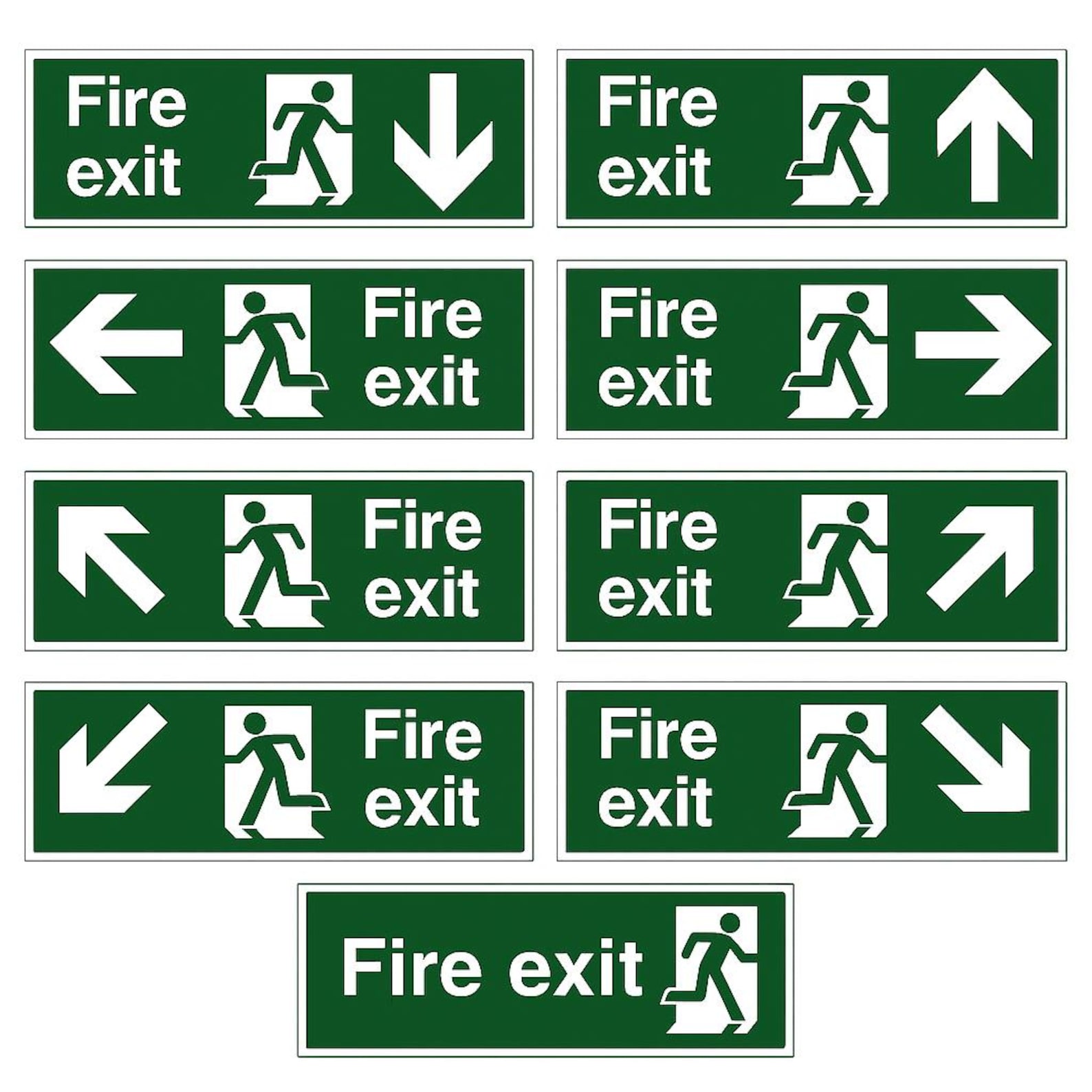Green Fire Exit Sign: Acrylic or Vinyl Safety Sticker - Etsy