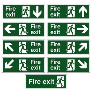 Green Fire Exit Sign: Acrylic or Vinyl Safety Sticker - Etsy