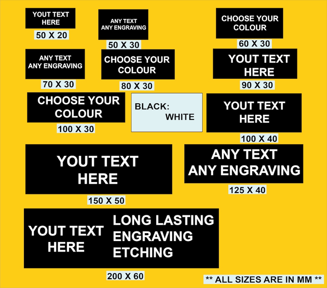 Engraved Labels Custom Etched Industrial Sign Plaques Any Shape, Size ...