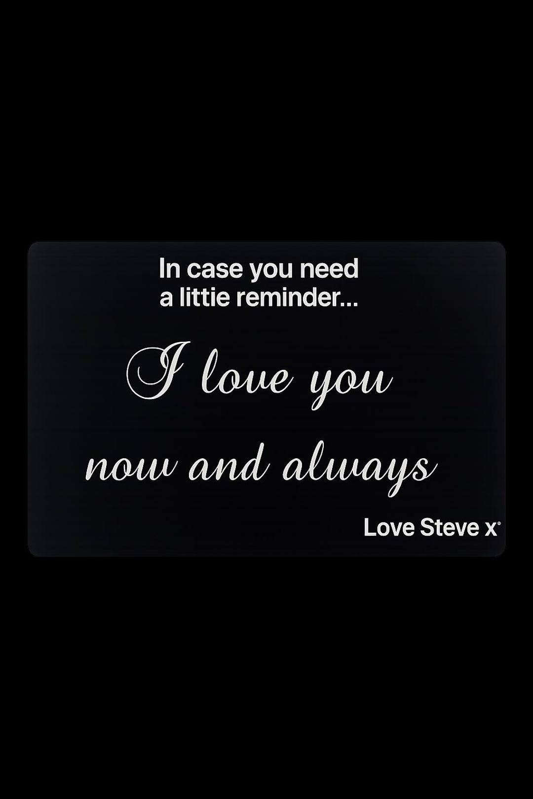 Personalized Engraved Wallet Card Insert: Black Anodized Aluminum ...