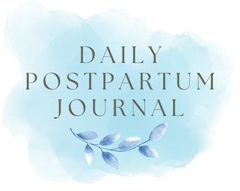 Pink Daily Postpartum Journal Digital Download for Postpartum Mental ...