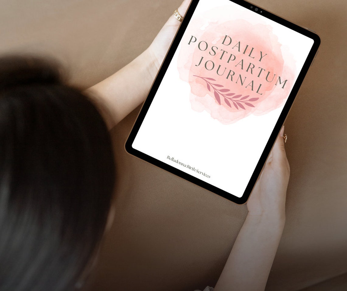 Pink Daily Postpartum Journal Digital Download for Postpartum Mental ...