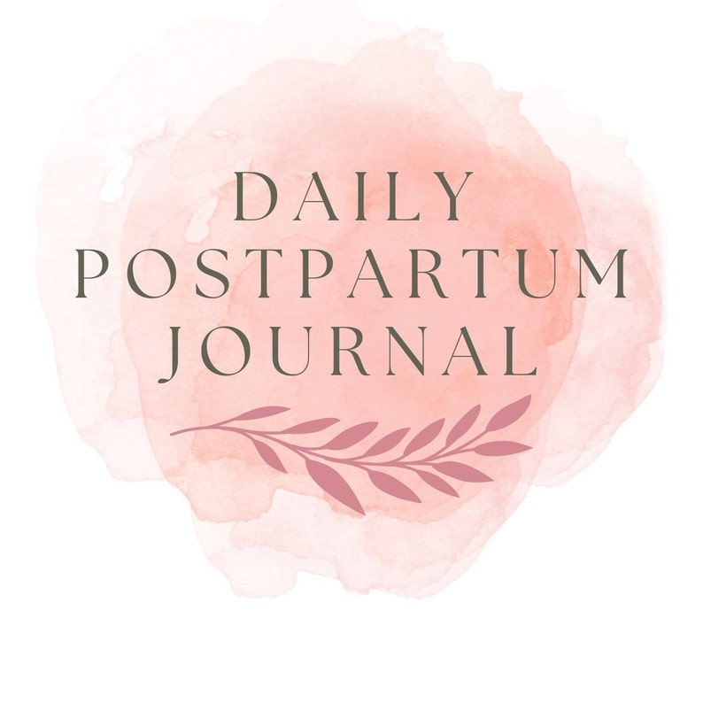 Pink Daily Postpartum Journal Digital Download for Postpartum Mental ...