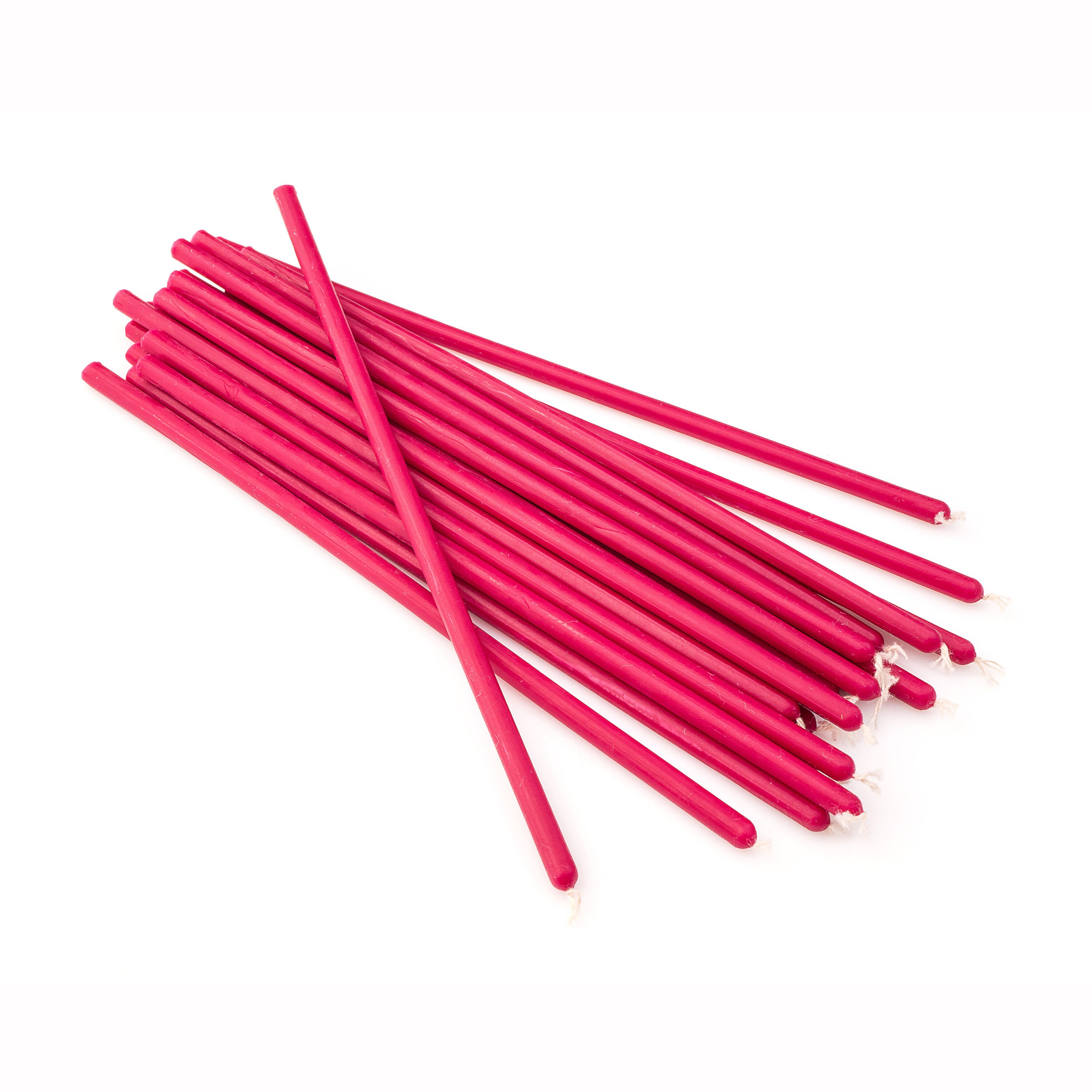 Set of 10-100 Pc. Pink Thin Taper 18x05 Cm Pure Honey Beeswax - Etsy