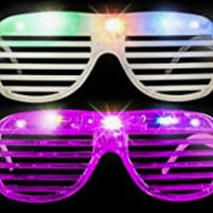 Neon Glow Glasses Set, LED Glow Glasses Set Includes 6 Neon Colors (red ...