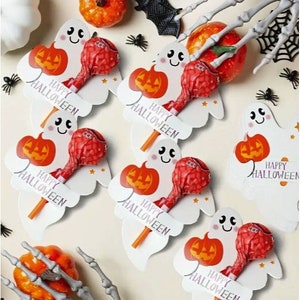 Halloween Pumpkin Lollipop and Cake Pop Decoration Card: Instantly ...