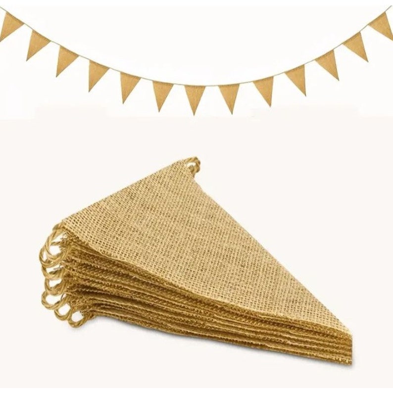 Blank Burlap Linen Flag: Versatile Party & Home Decor - Etsy
