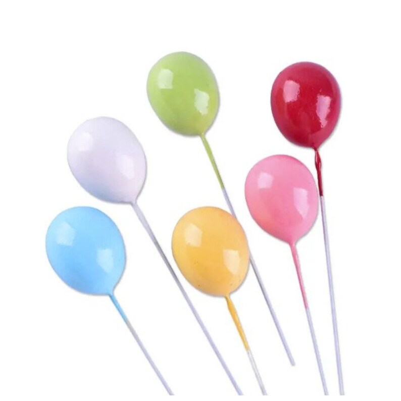 6pcs Colorful 3D Birthday Cake Topper: Balloon Delight - Etsy