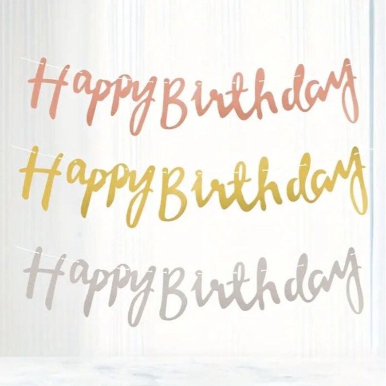 Gold Happy Birthday Banner- Make Your Birthday Party Memorable With ...