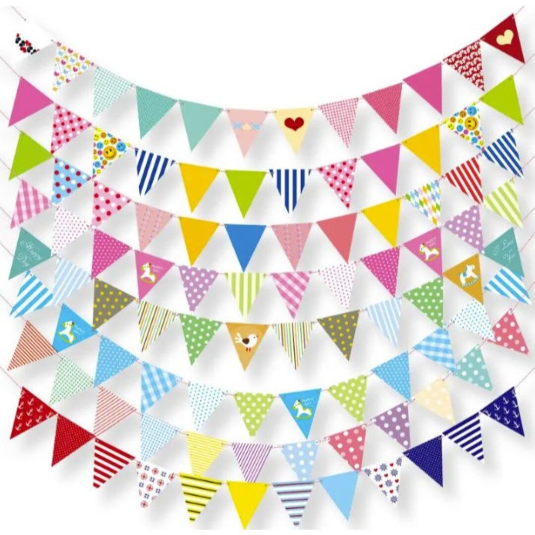 Pennant Birthday Banner: Colorful Children's Party Decor - Etsy