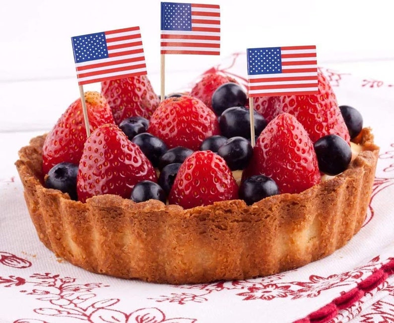 USA Toothpick Flags 100 American Flag Toothpicks Stars and - Etsy