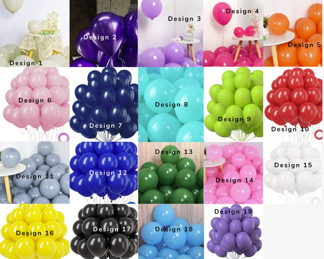 Ten-inch Latex Balloons (15 Pack), With a Roll Balloon Ribbon, for ...