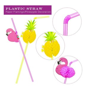 3D Pineapple Flexible Straw Add a Touch of Tropical Fun to Every Drink ...