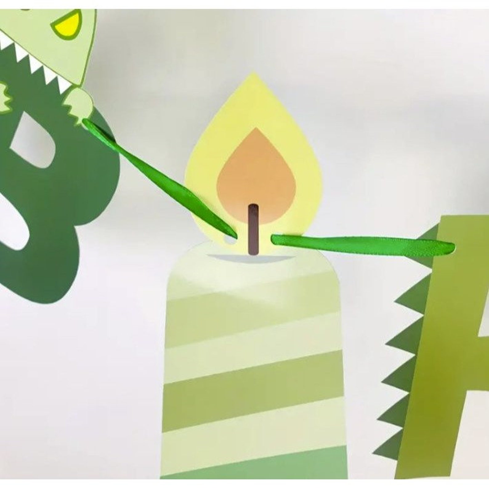 Dinosaur Happy Birthday Bunting: Forest Party Decor - Etsy