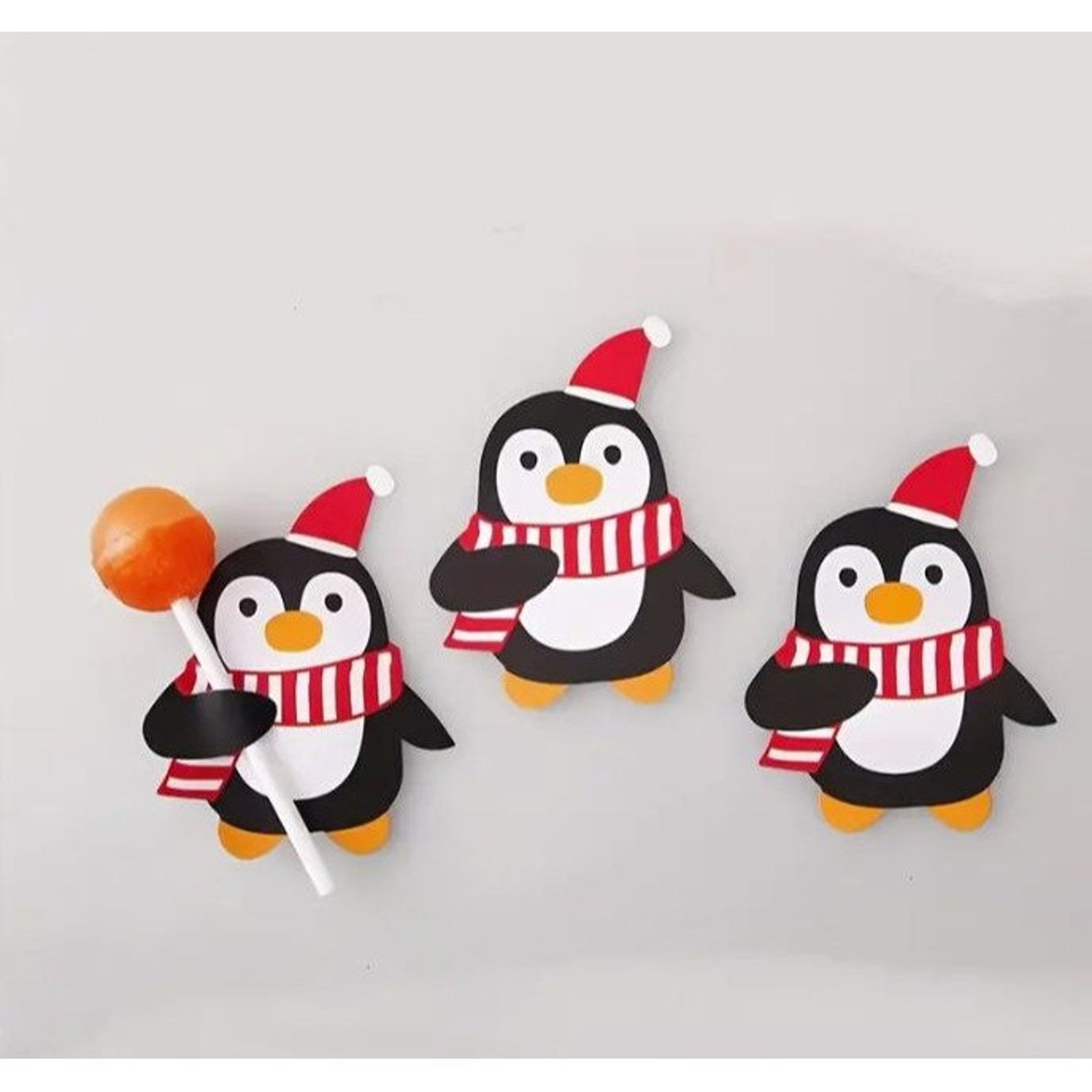 Penguin Lollipop Card Inserts: Unique & Cute Decor - Etsy