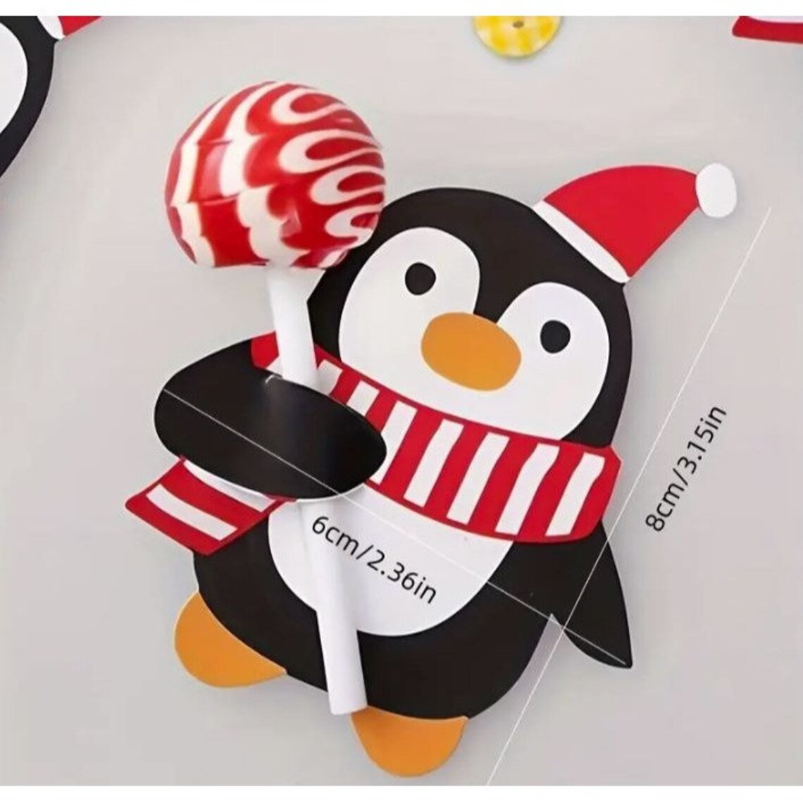 Penguin Lollipop Card Inserts: Unique & Cute Decor - Etsy