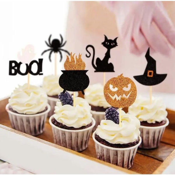 Witches Hat Cupcake Toppers - Etsy