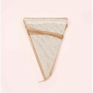 Rustic Jute Burlap Lace Triangle Flag- Wedding and Party Decoration ...