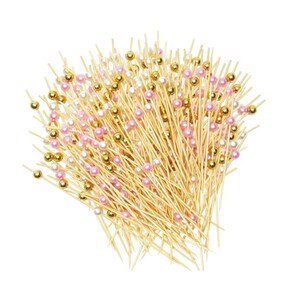 White Elegant Pearl Bamboo Cocktail Picks: Enhance Your Event! - Etsy