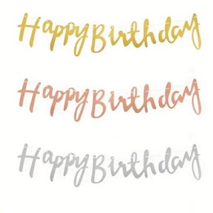 Gold Happy Birthday Banner- Make Your Birthday Party Memorable With ...