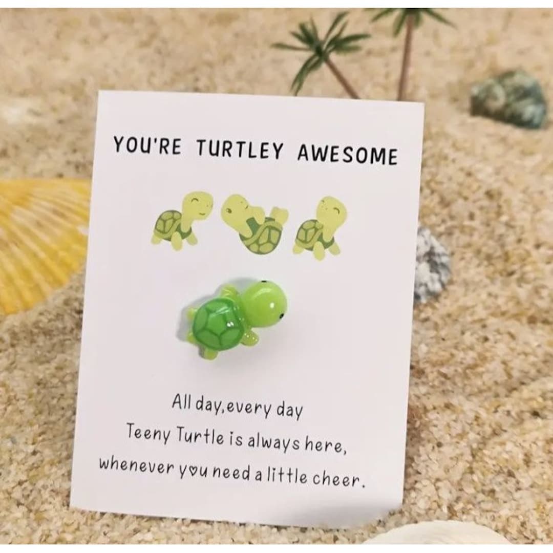 You're Turtley Awesome: Pocket Turtle Hug & Cheer up Card - Etsy