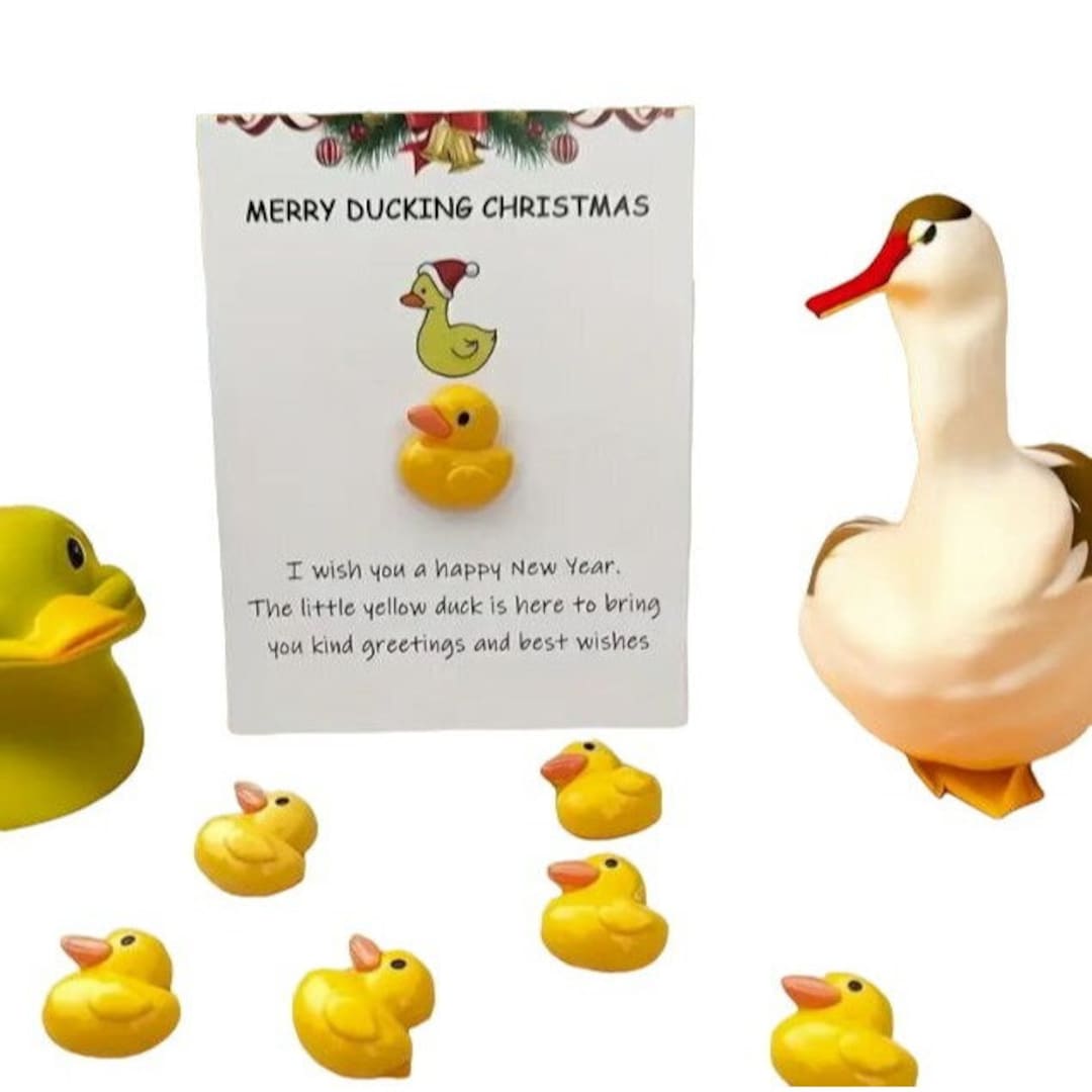 Quack-tastic Greetings: Cute Little Duckling Christmas Card - Etsy