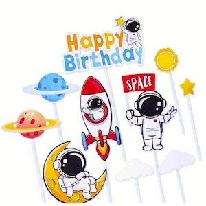 Astronaut Cake Toppers: Blast off Your Party Decor! - Etsy