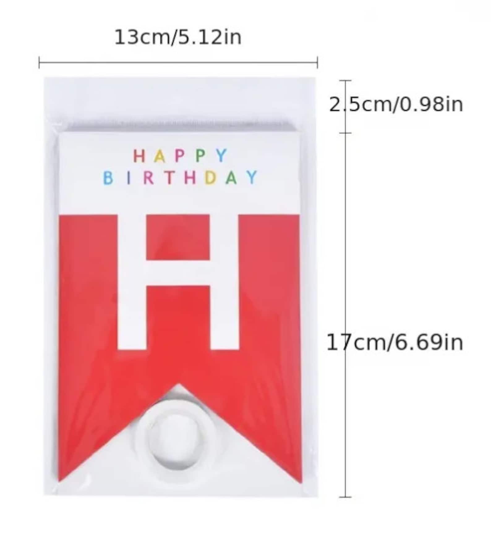 Green Happy Birthday Pennant Flags, Bunting Banner Hanging Decoration ...