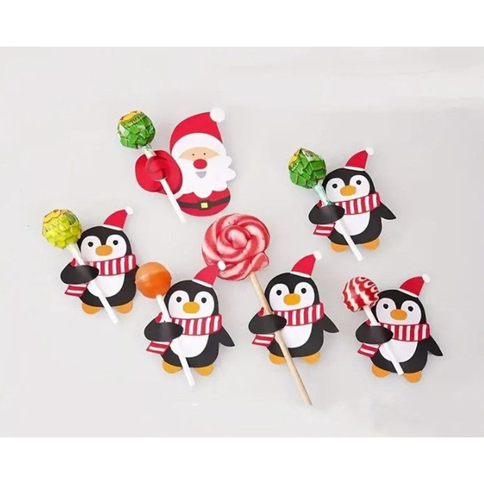 Penguin Lollipop Card Inserts: Unique & Cute Decor - Etsy