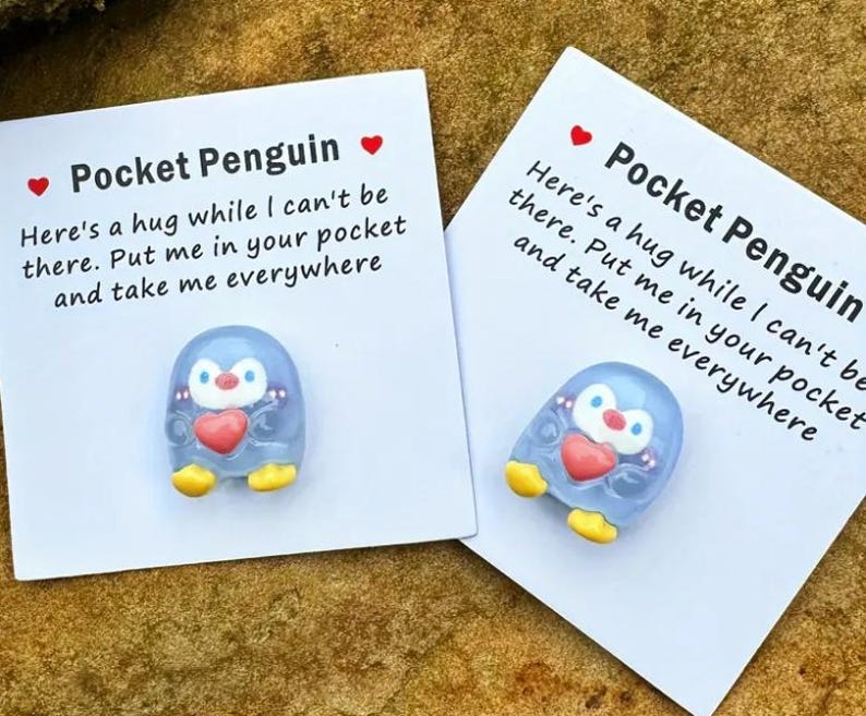 Pocket Penguin Hug | Cute Resin Penguin, Stress Relief & Encouragement ...