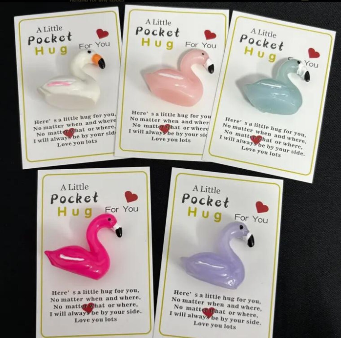 Flamingo Pocket Hug Gifts | Motivational Message Cards for Birthdays ...