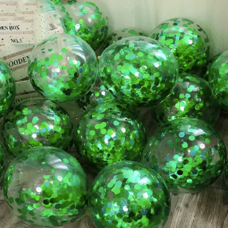 Silver Confetti Sequin Balloons, Party Decoration Balloons for Weddings ...
