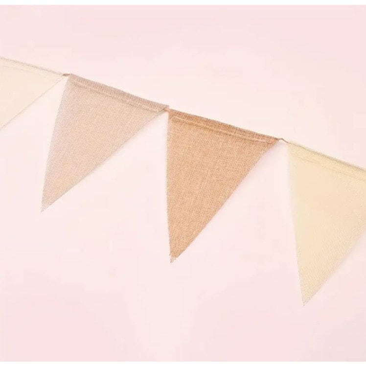 Rustic Jute Burlap Lace Triangle Flag Wedding and Party - Etsy