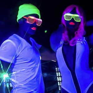 Neon Glow Glasses Set, LED Glow Glasses Set Includes 6 Neon Colors (red ...