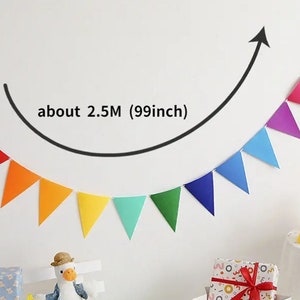 Colorful Triangle Pennant Flags, Bunting Banner Hanging Decoration ...