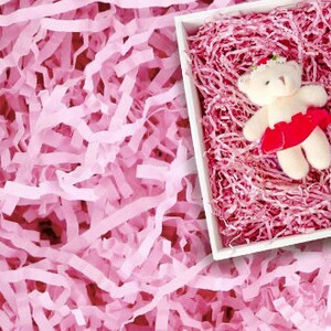 Light Pink Crinkle Paper, Void Filler, Shredded Paper, Gift Box Filler ...