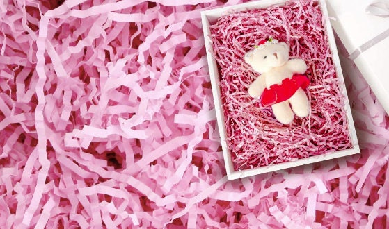 Light Pink Crinkle Paper Void Filler Shredded Paper Gift - Etsy