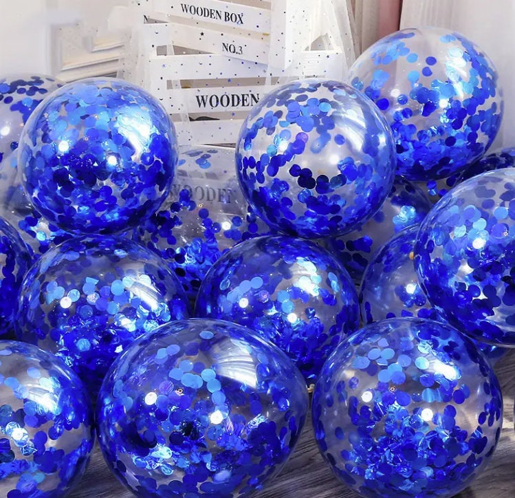 Silver Confetti Sequin Balloons, Party Decoration Balloons for Weddings ...